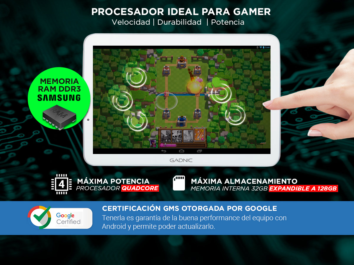 Tablet Gadnic Fenix Phone Gamer 4G LTE Quadcore 32gb 2gb 10" IPS | Gadnic