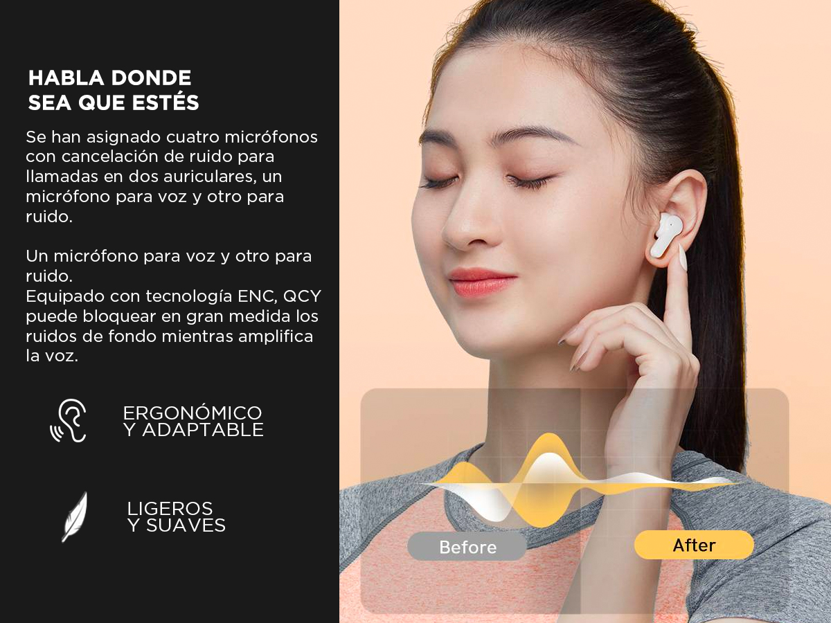 Auriculares Bluetooth QCY T13 Manos Libres Inalambrico | Bidcom