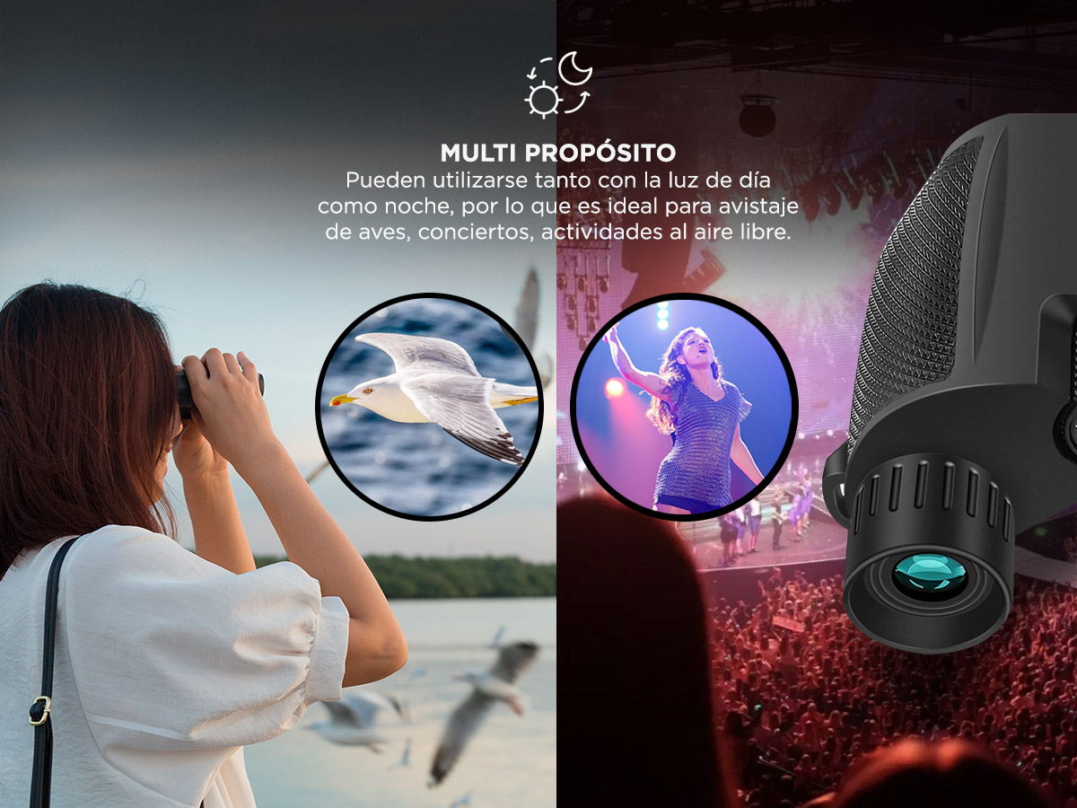 Binoculares Prismáticos Gadnic Larga Vista 10x25 Funda | Gadnic