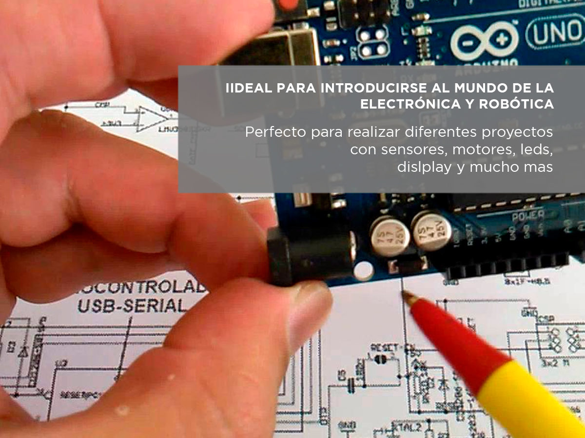 Kit Arduino Uno R3 Compatible Componentes Robotica Principiantes | Gadnic