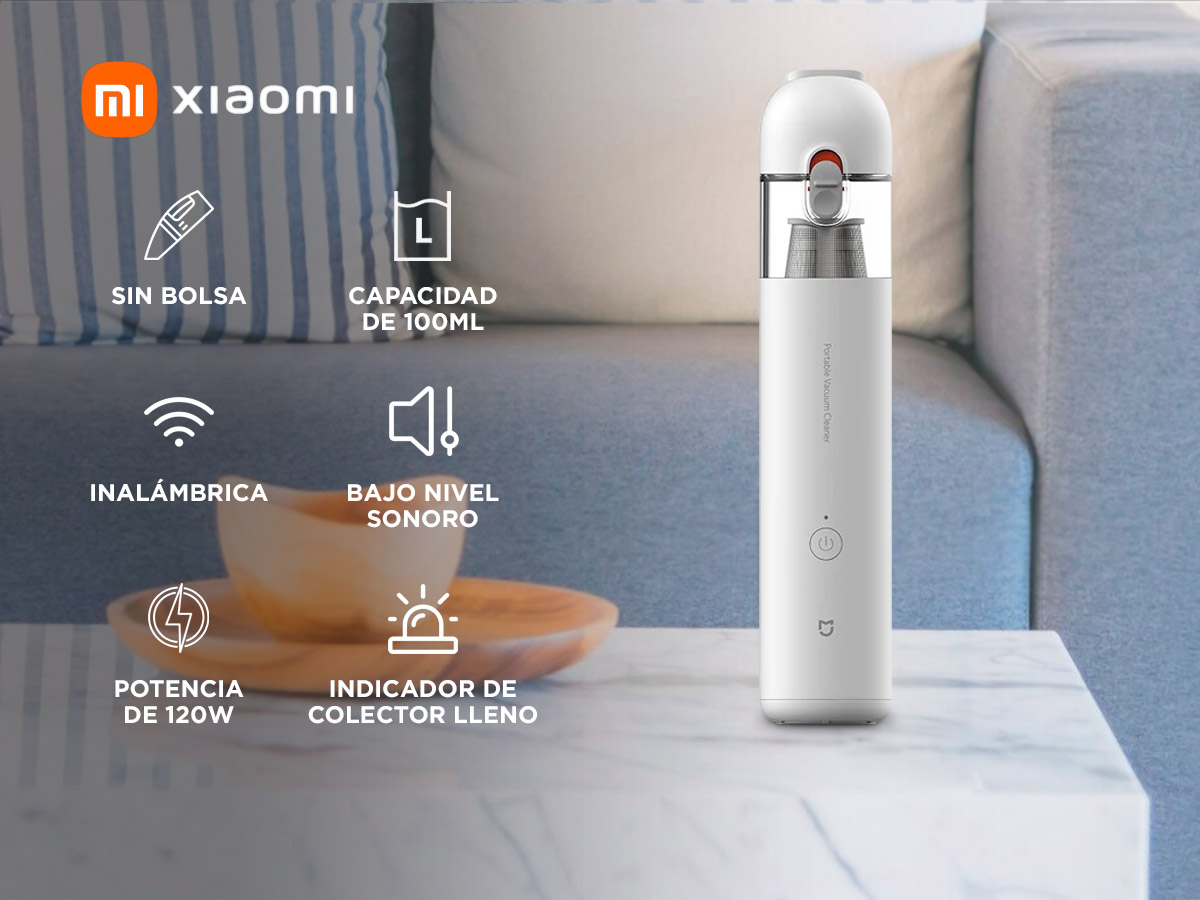 Mini Aspiradora Xiaomi Mi Vacuum Cleaner Blanco | Bidcom
