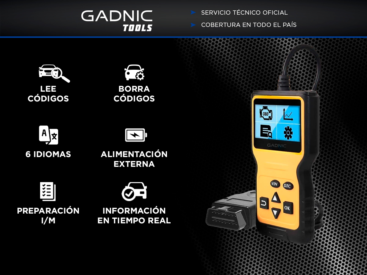 Scanner Automotriz Multimarca Gadnic VA43 OBD2 Universal Diagnóstico ...