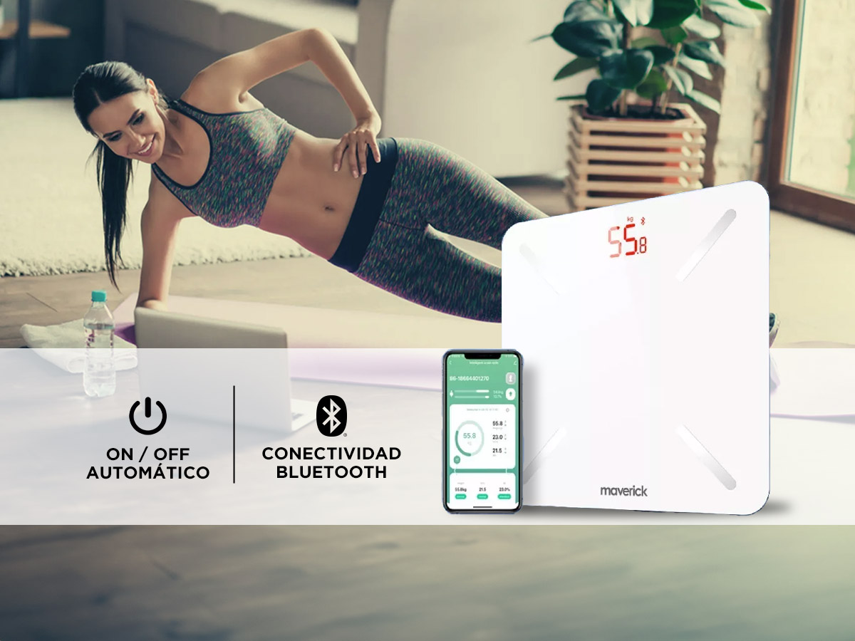 Balanza Personal Maverick BlueTooth Smart BPD2 180kg | Bidcom
