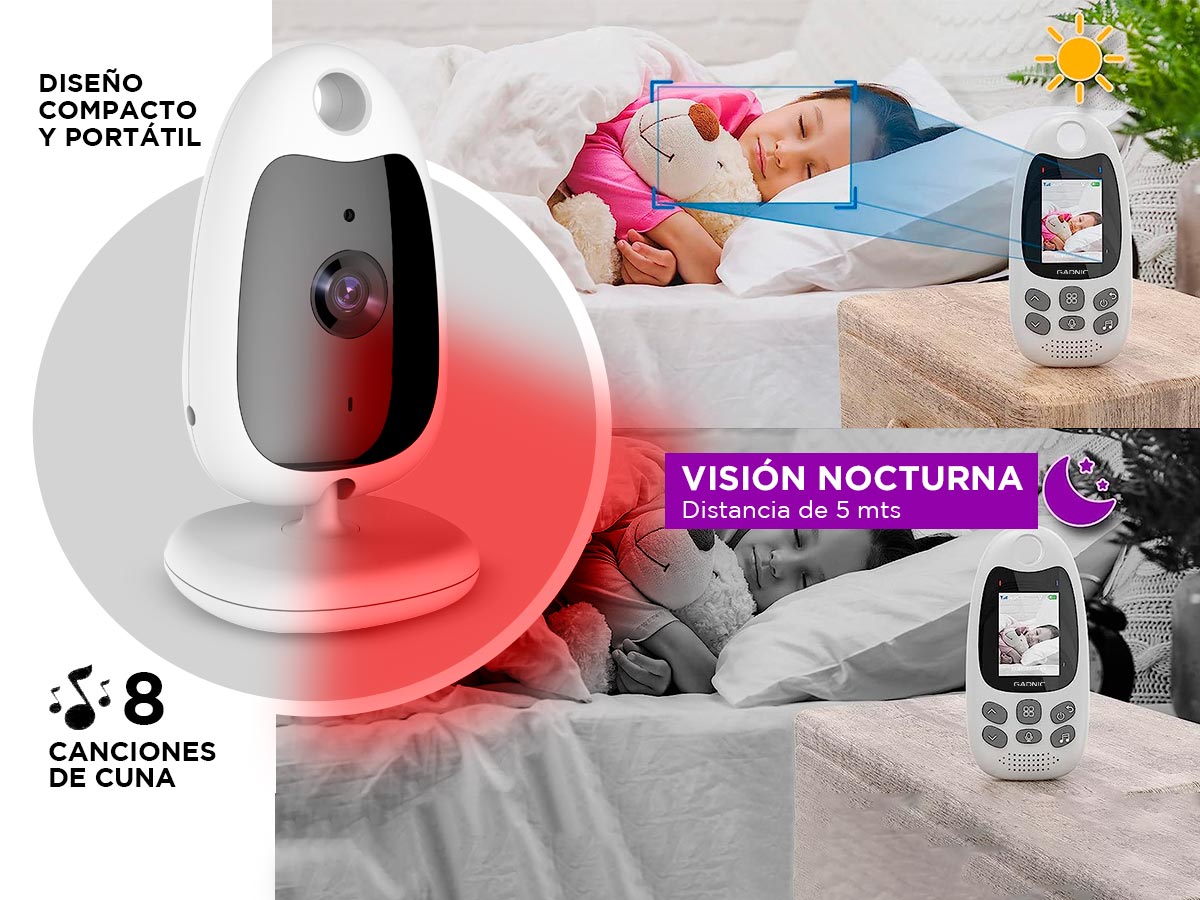 Baby Call Camara Monitor Seguridad Bebes Intercomunicador | Gadnic