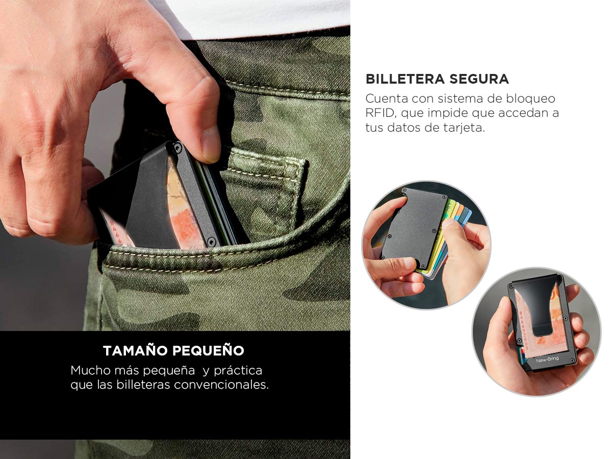 Billetera Gadnic de Aluminio con Clip Tarjetero Elegante | Gadnic