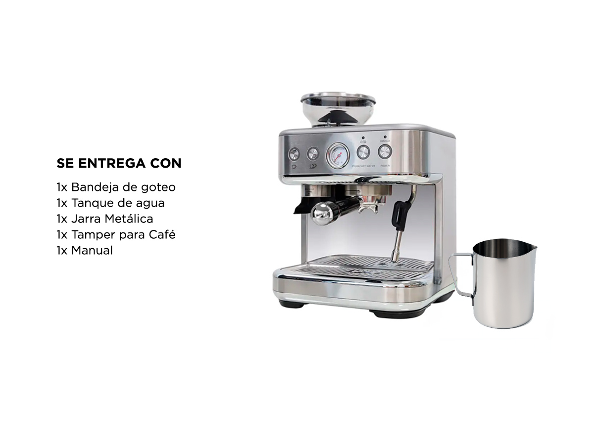 Cafetera Espresso Gadnic Con Molinillo Integrado | Gadnic