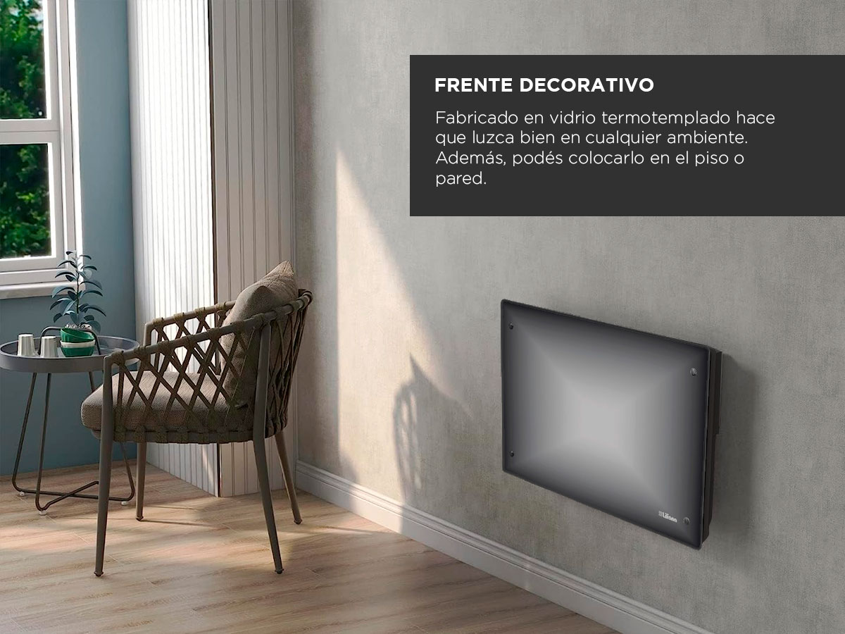 Calefactor Panel de vidrio pie/pared Liliana PPV300 eléctrico hotglass ...