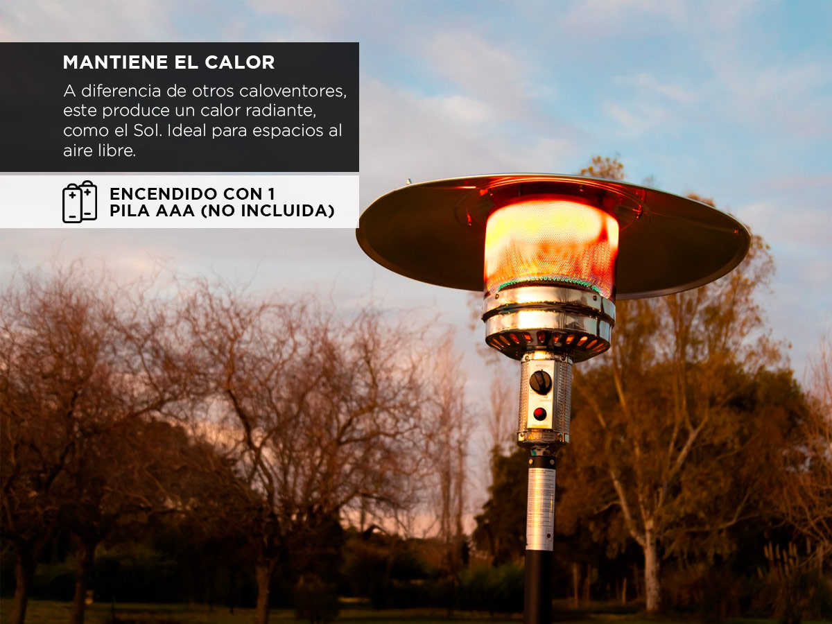 Estufa Hongo Calefactor Exterior a Gas 11100 kcalh Philco | Bidcom