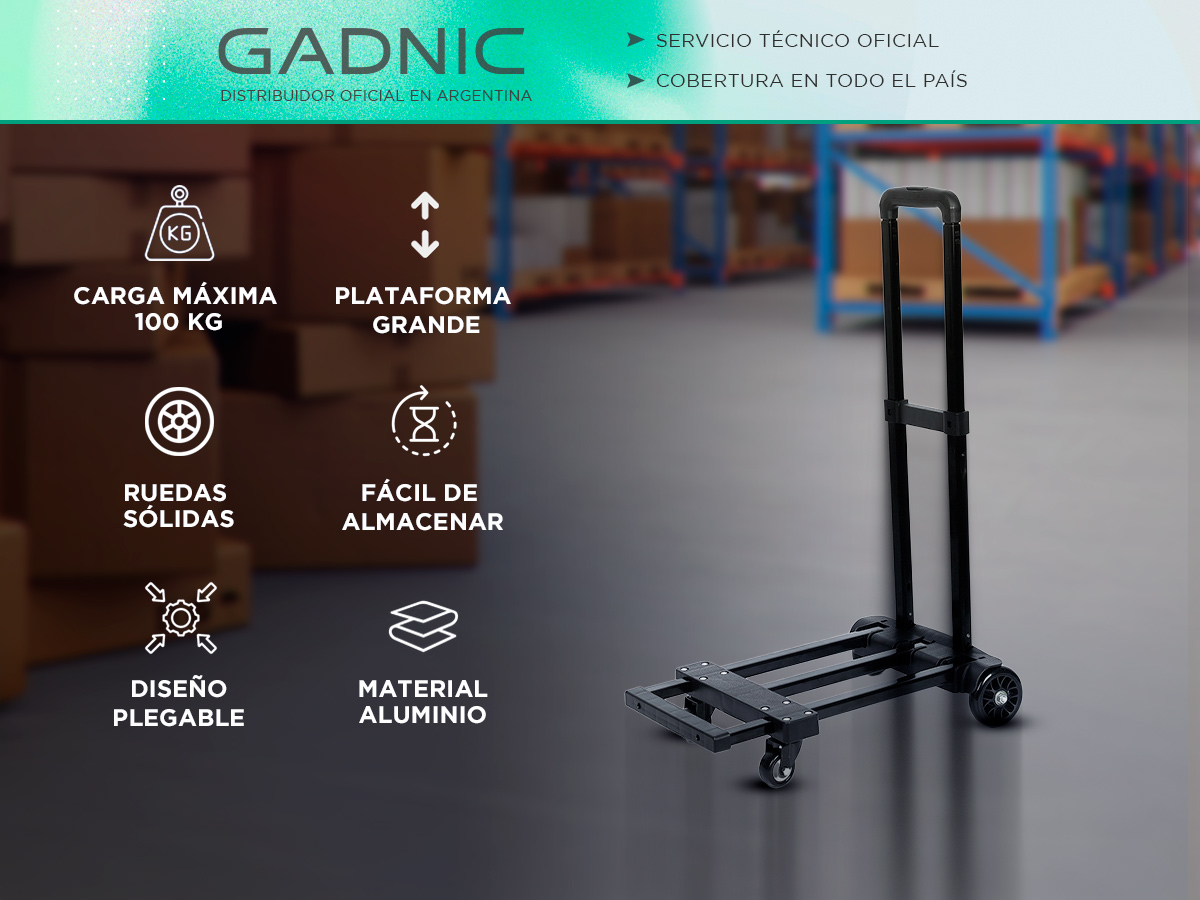 Carro Zorra Plegable Gadnic Con Extensible Capacidad 100 Kg Diablo De ...