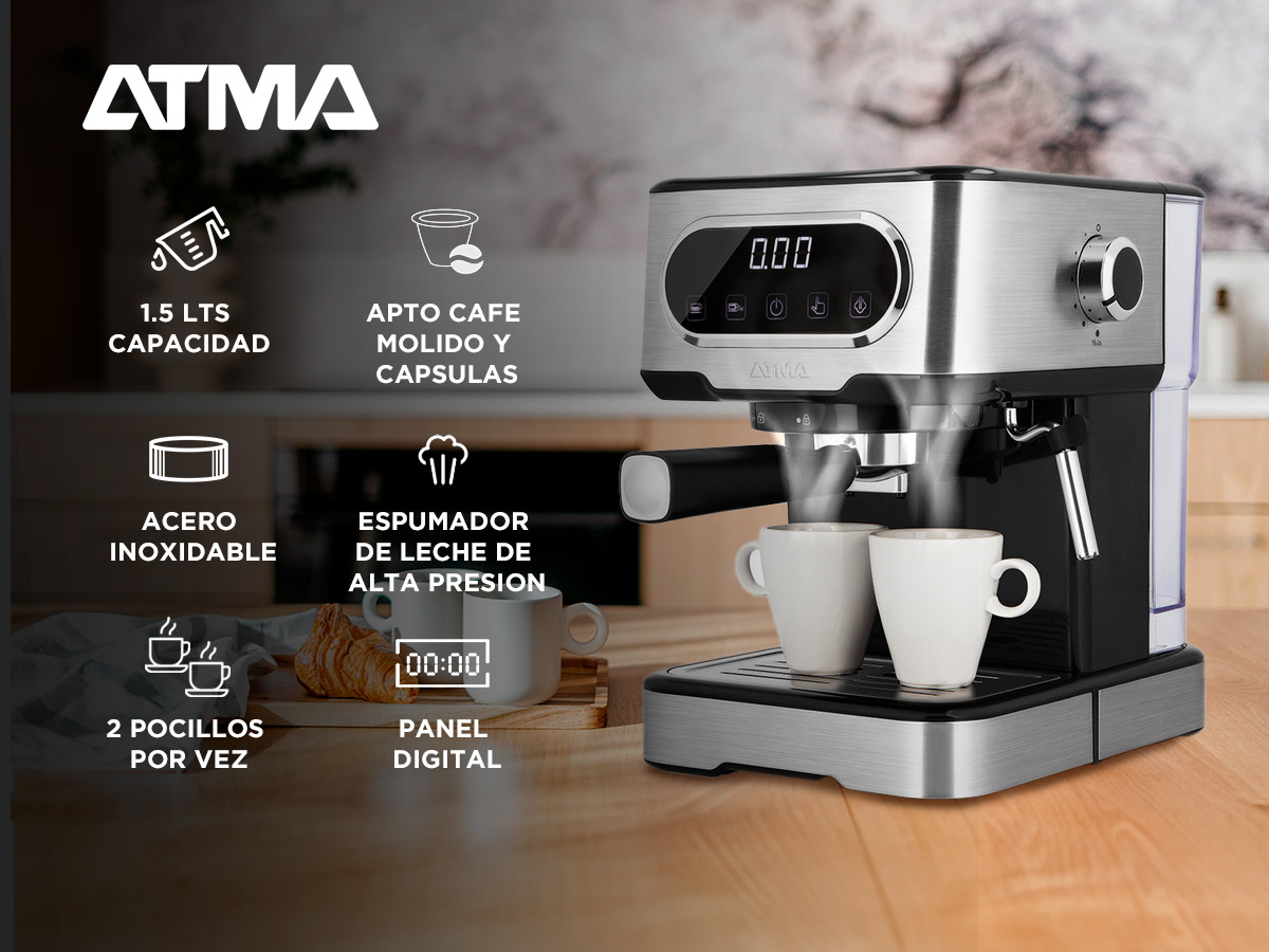Cafetera Express Digital Atma 1.5 Lts Pro CEAT5403GP | Bidcom