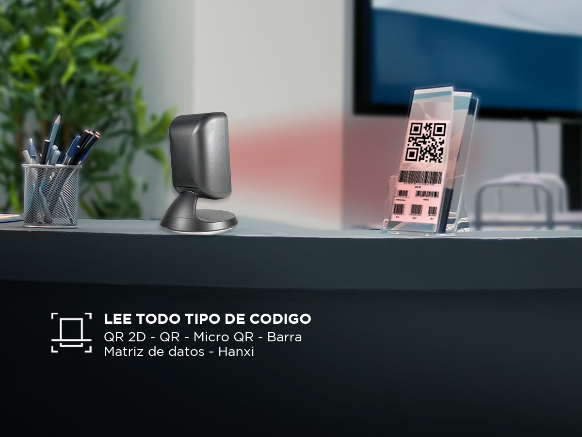 Lector de Código de Barras EasyScan Gadnic Omnidireccional 2D USB | Gadnic