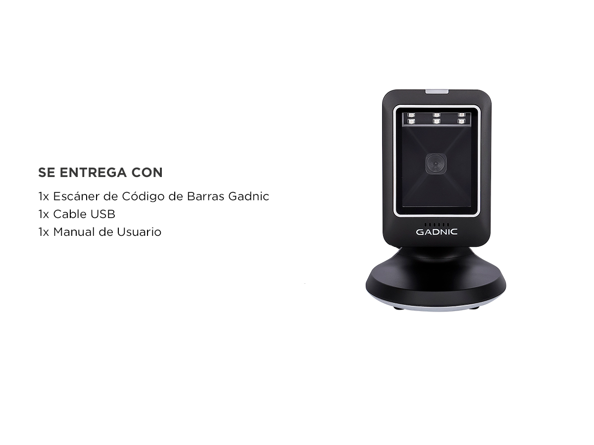 Lector de Código de Barras EasyScan Gadnic Omnidireccional 2D USB | Gadnic