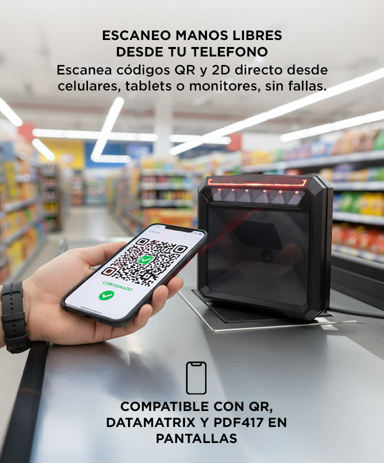 Lector De Código De Barras Gadnic BAR14 Omnidireccional | Gadnic