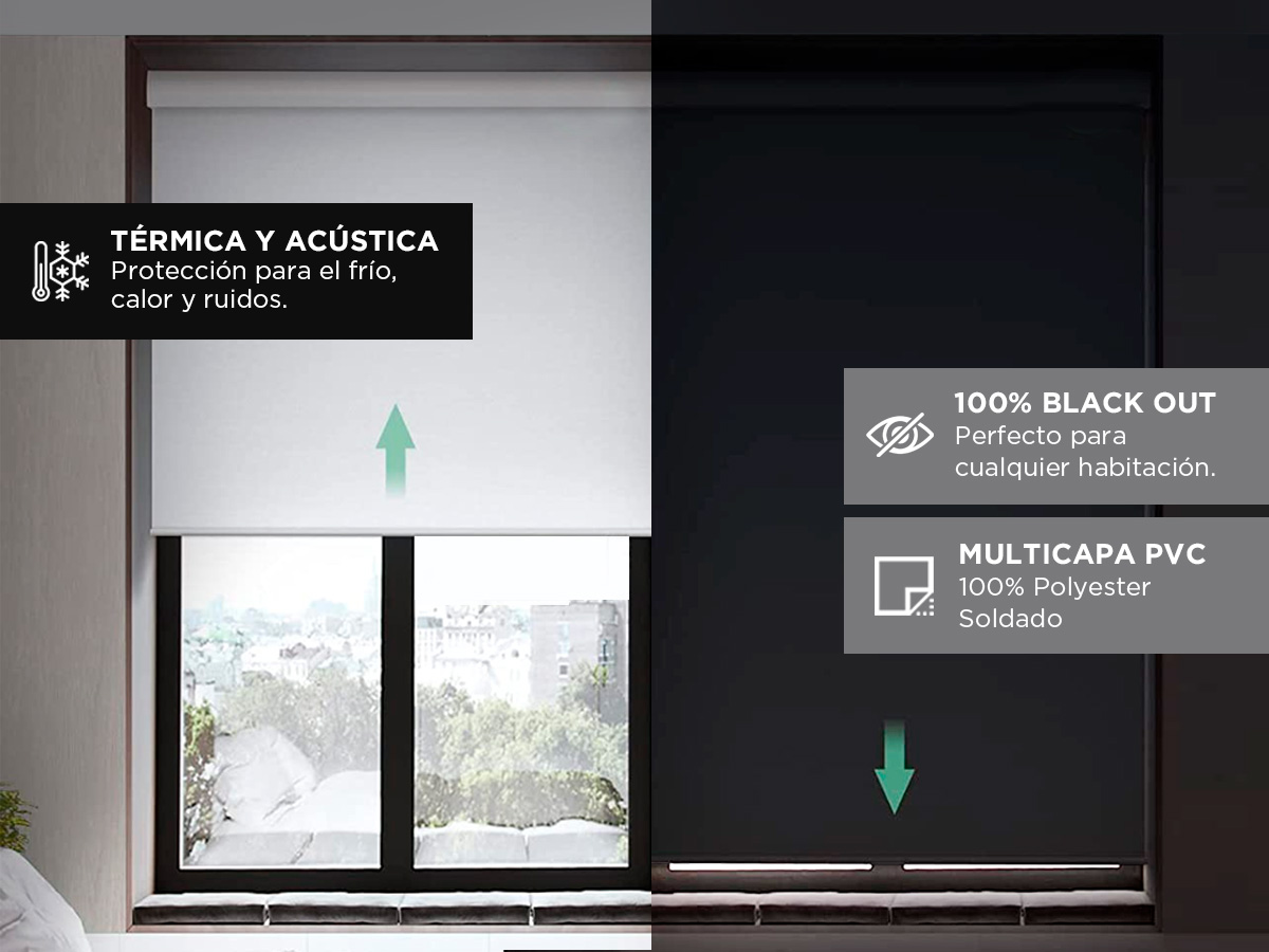 Cortina Black out Roller Gadnic CBOUT6 Lisa | Bidcom