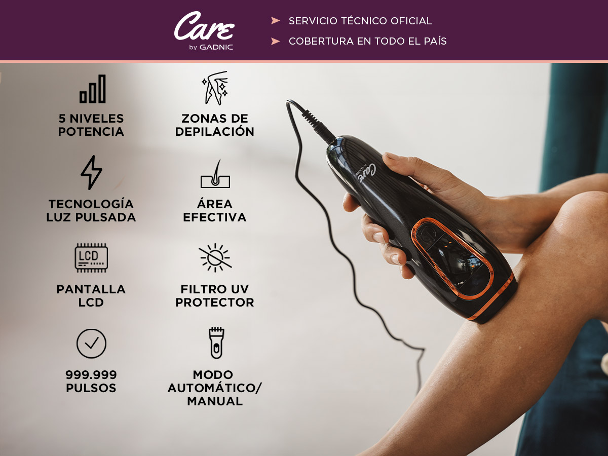 Depiladora Láser Gadnic T3 Depilación Definitiva IPL 999999 Pulsos 5 ...