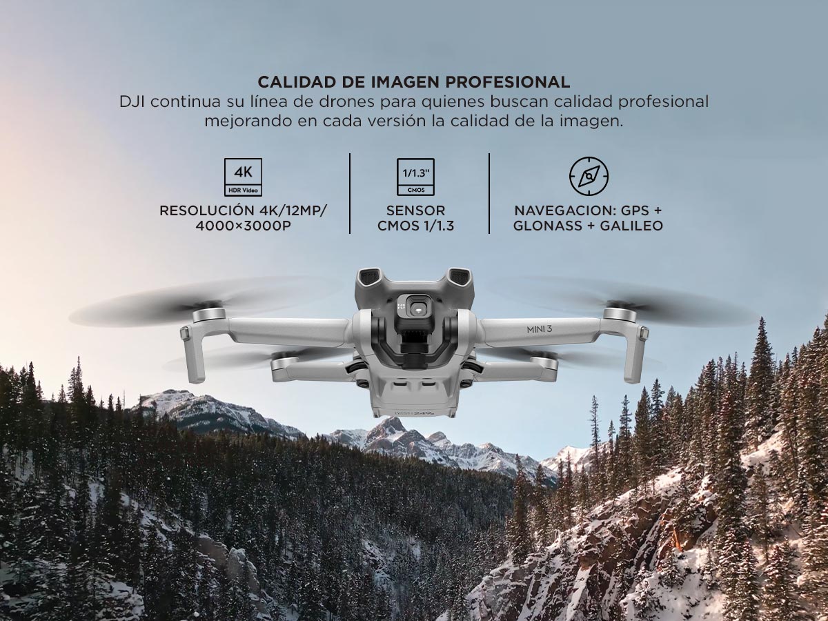 Drone con Cámara DJI Mini 3 Fly More Combo Full HD 4K Control Remoto ...
