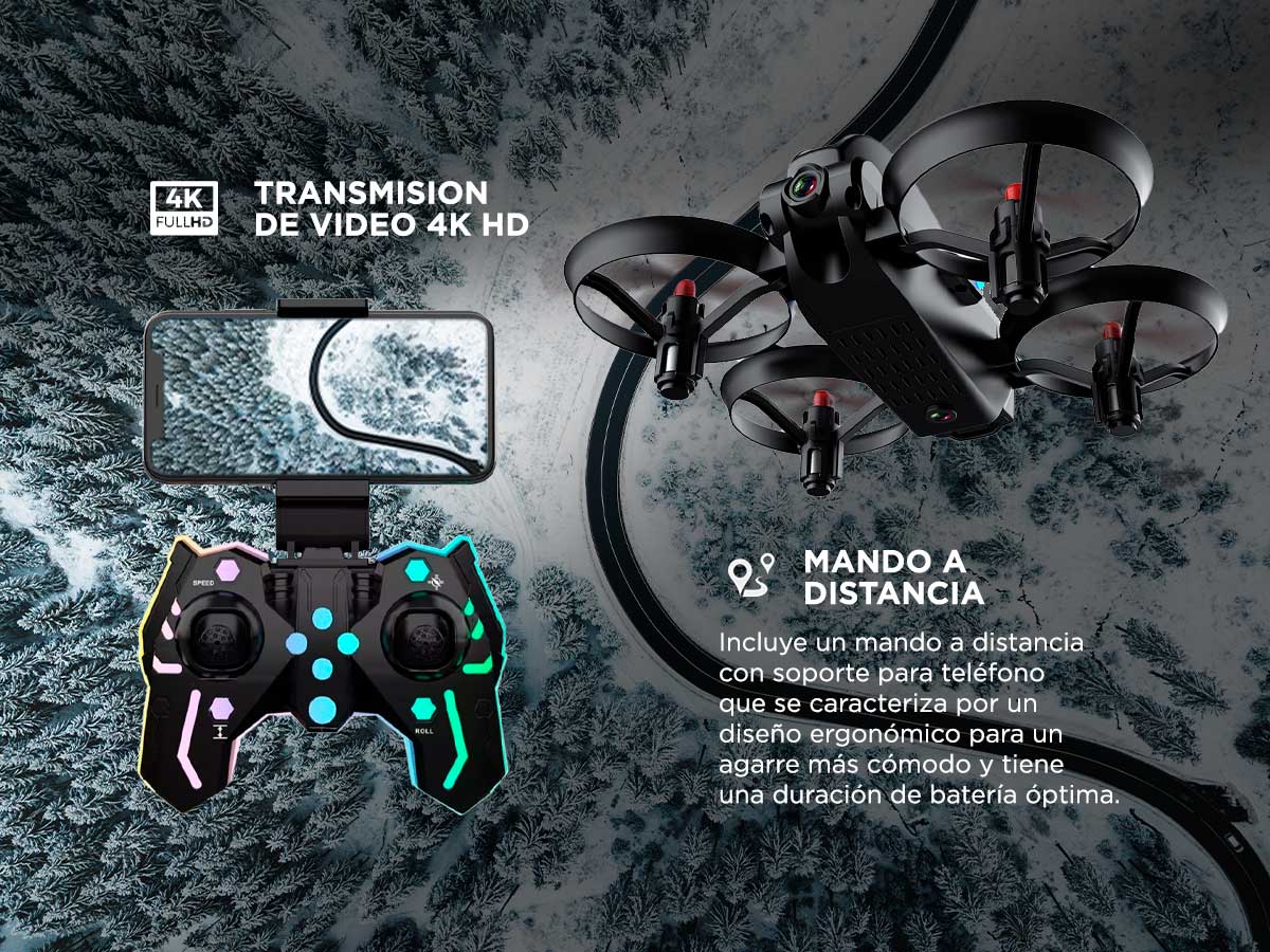 Mini Drone 4K A Control Remoto Gadnic Con Cámara Óptica | Bidcom