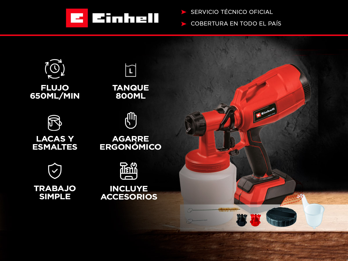 Equipo Aplicador de Pintura Inalámbrico Einhell TC-SY 18/60 Accesorios Sin Bateria | Bidcom