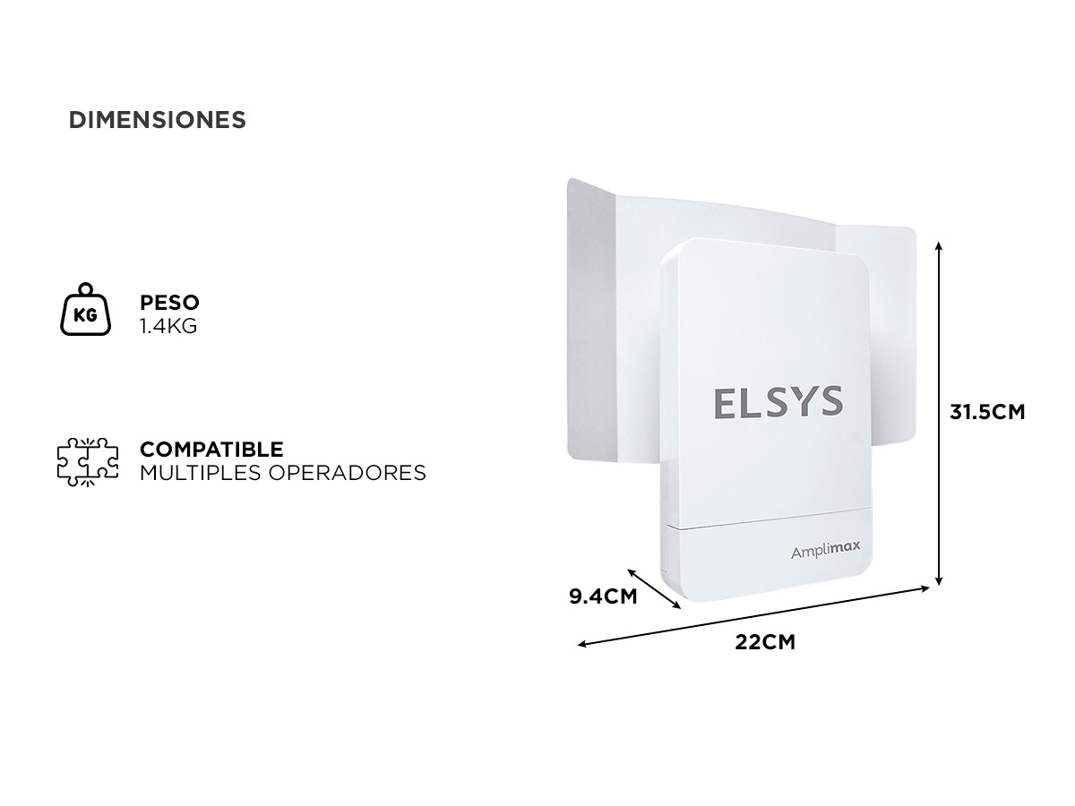 Router Amplificador de Señal Elsys Amplimax 4G Casas Campos | Bidcom