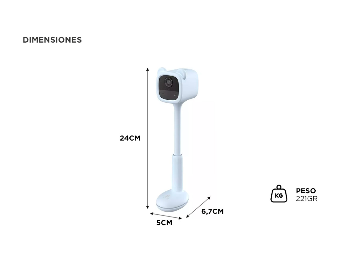 Cámara IP 2MP Ezviz BM1 Bear Baby Monitor | Bidcom