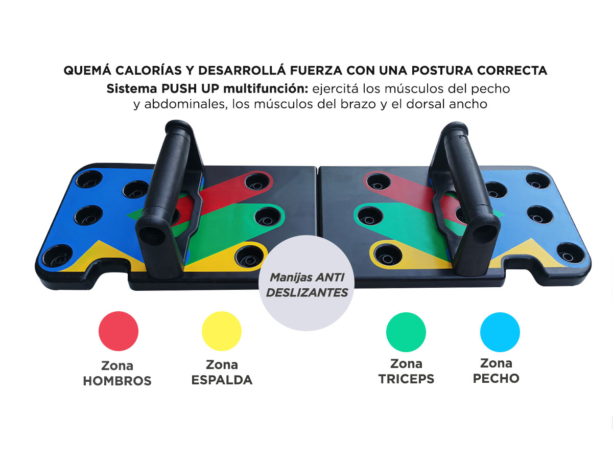 Sistema Para Flexiones De Brazo FORCE F51PRP Portable 12 En 1 | Gadnic