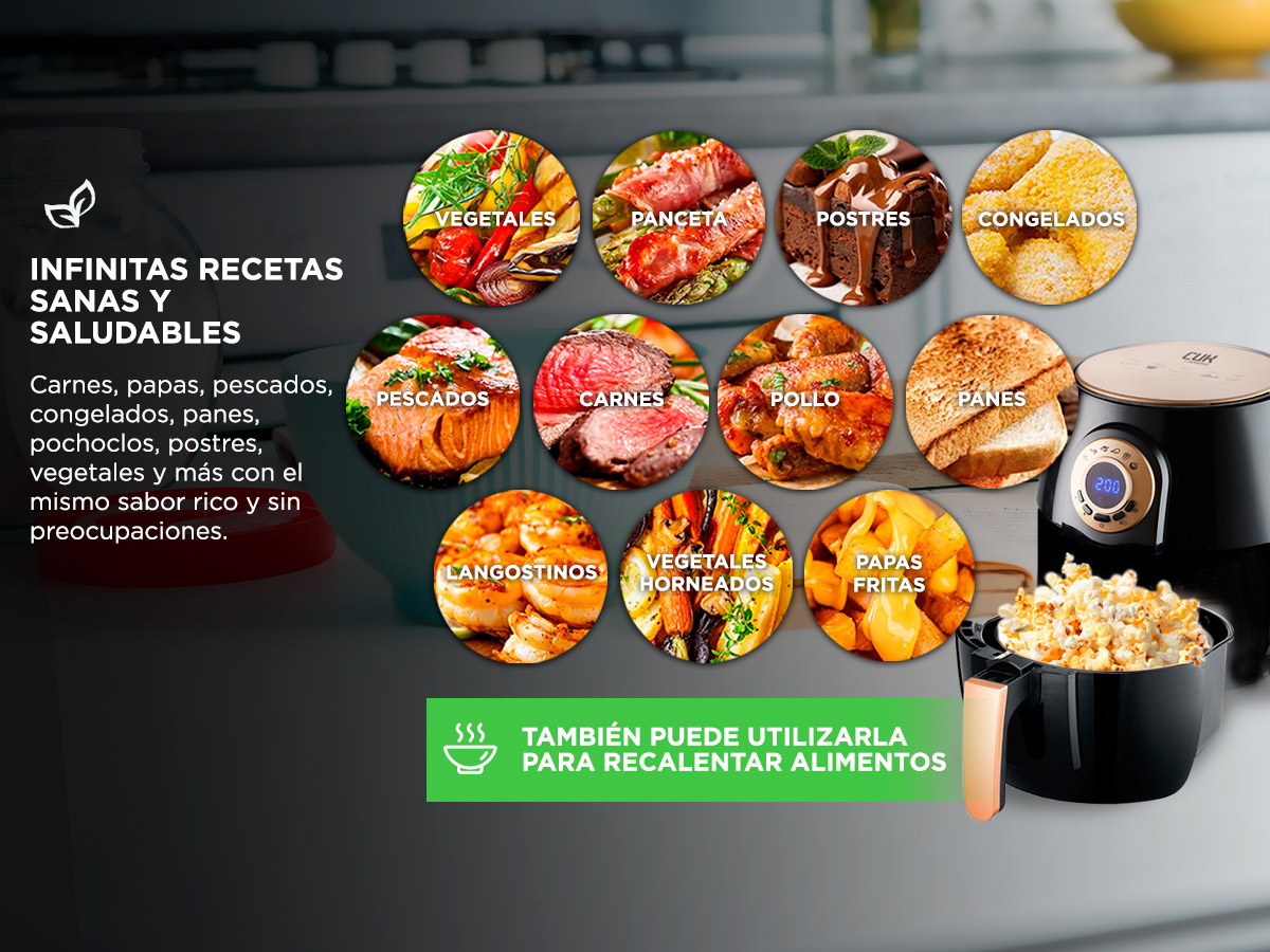 Freidora de Aire Gadnic F4.0 Sin Aceite 4Lts Digital | Gadnic