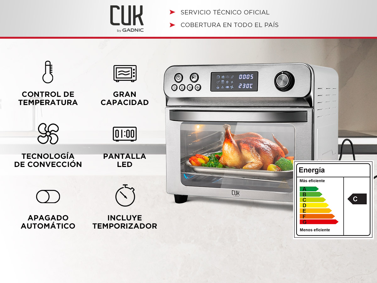 Freidora Horno De Aire Gadnic 1700W Digital | Gadnic