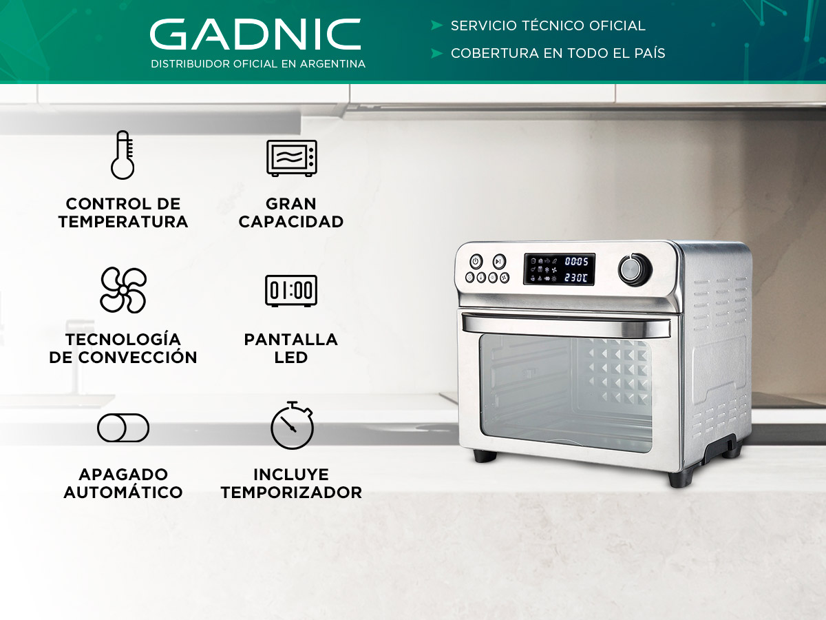 Freidora Horno De Aire Gadnic 1700W Digital | Gadnic