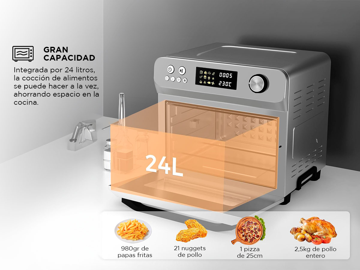 Freidora Horno De Aire Gadnic 1700W Digital | Gadnic