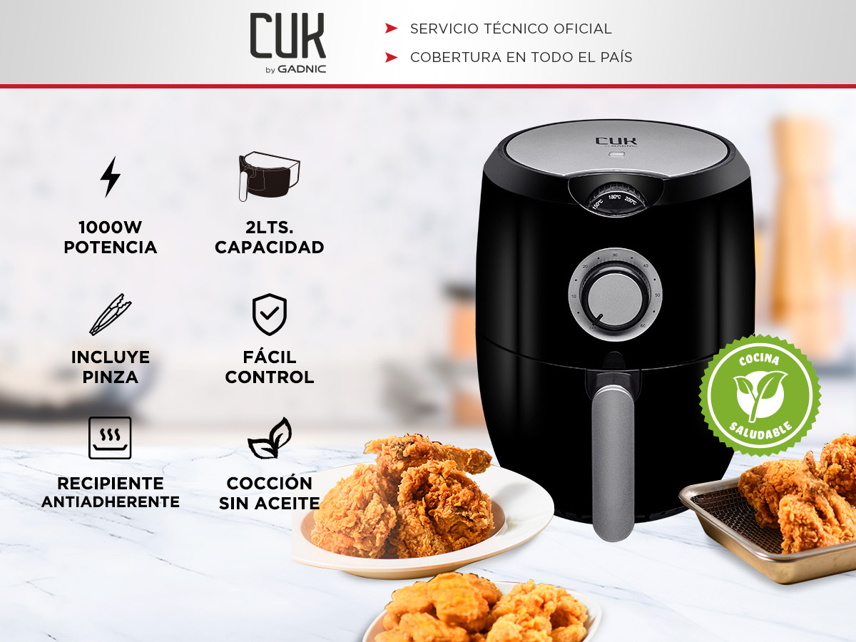 Freidora Eléctrica De Aire Gadnic 8067 2.0L 1000W | Gadnic