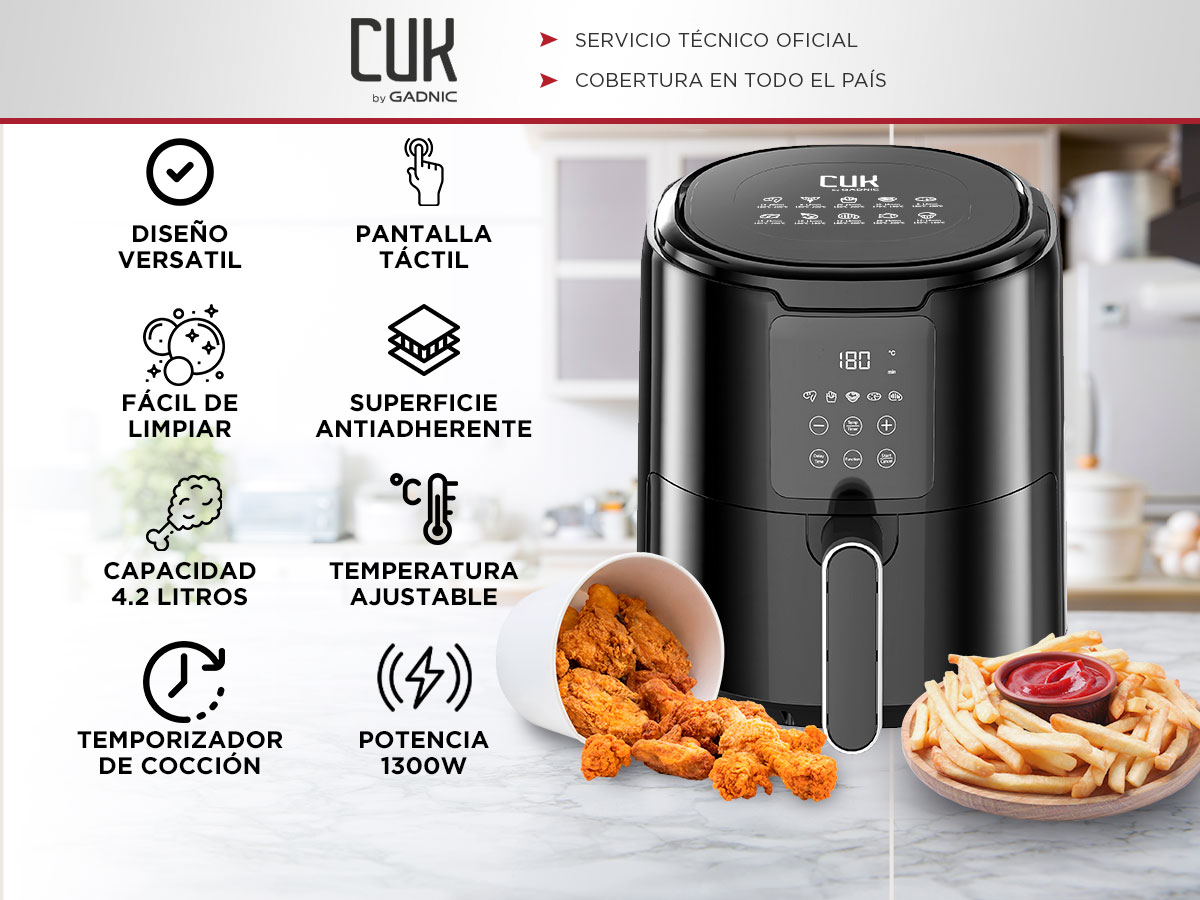 Freidora de Aire Gadnic Pantalla Táctil 42L Sin Aceite | Bidcom