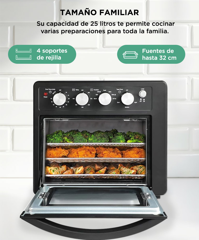 Horno y Freidora De Aire Gadnic 25 Litros | Gadnic