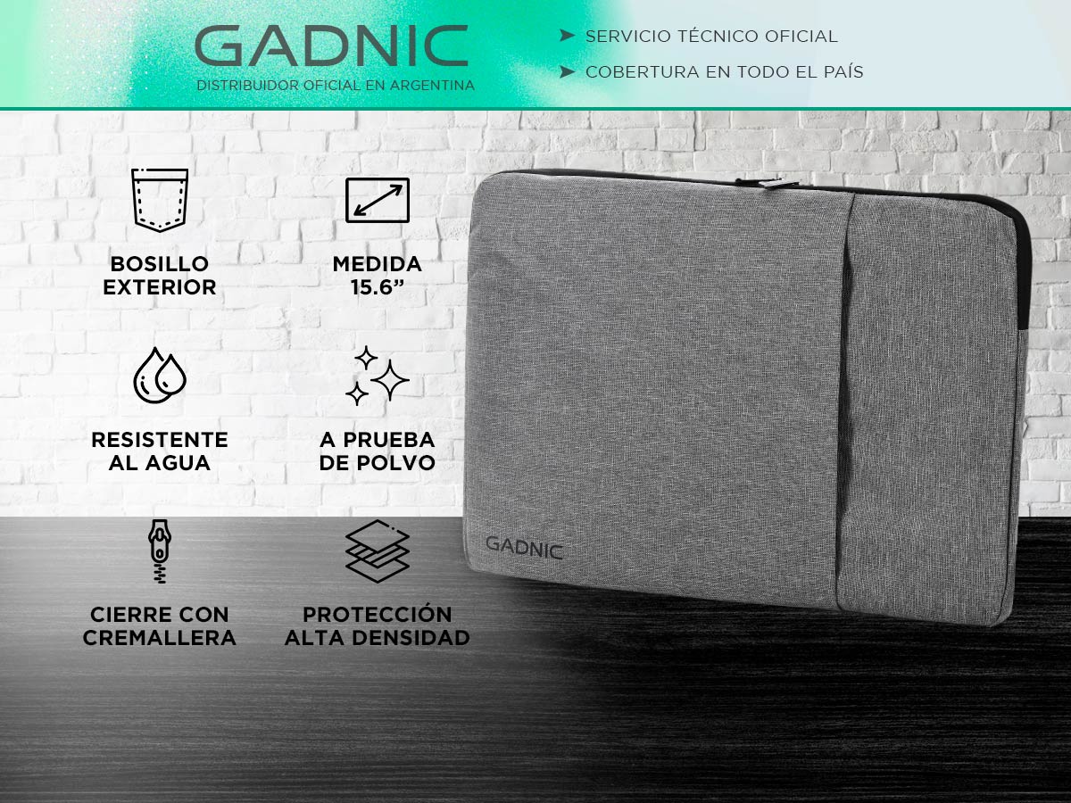 Funda Para Notebook Con Bolsillo Gadnic COVER02 | Gadnic