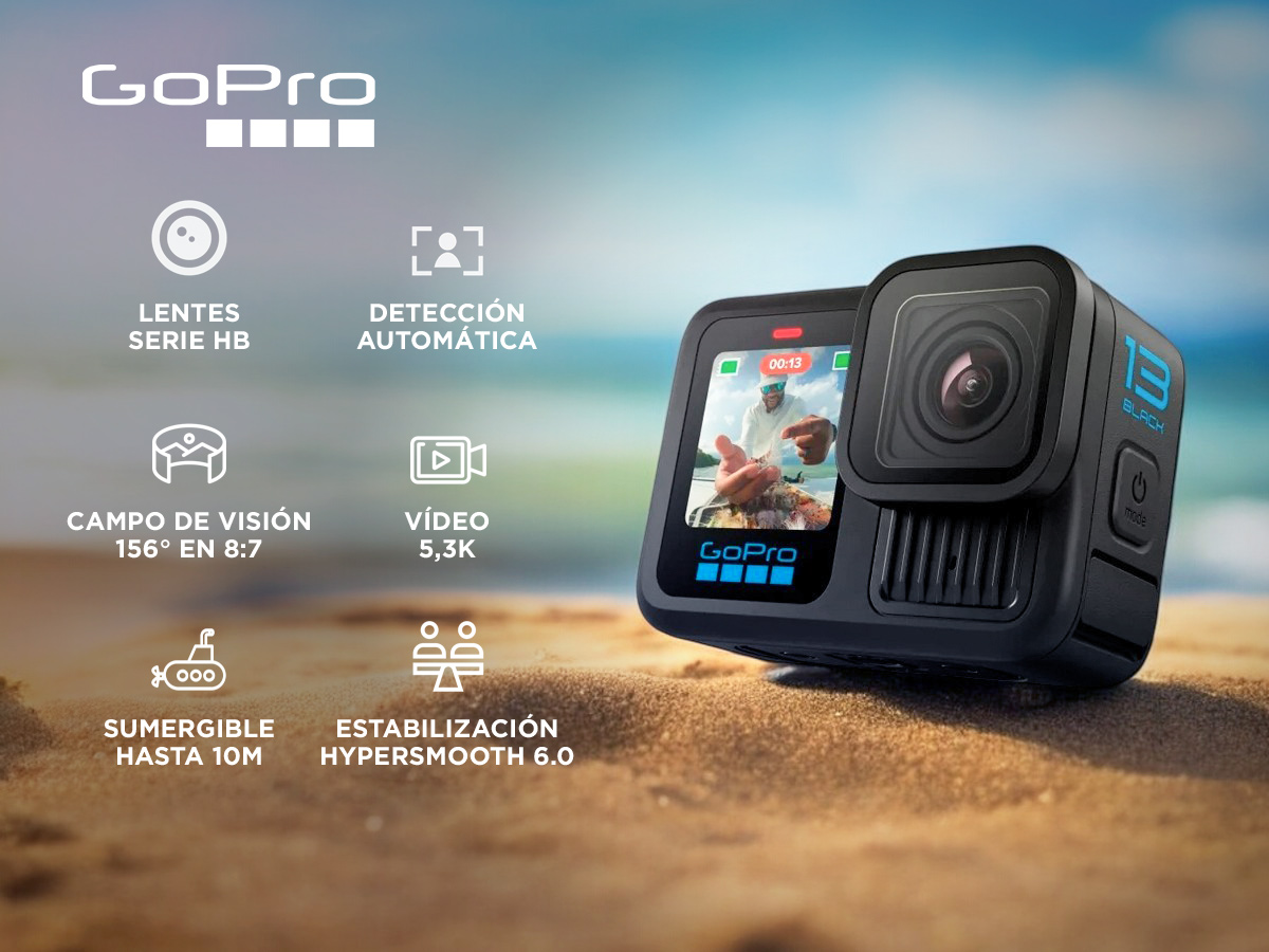 Cámara de Acción GoPro Hero 13 Black CHDHX-131-RW | Bidcom