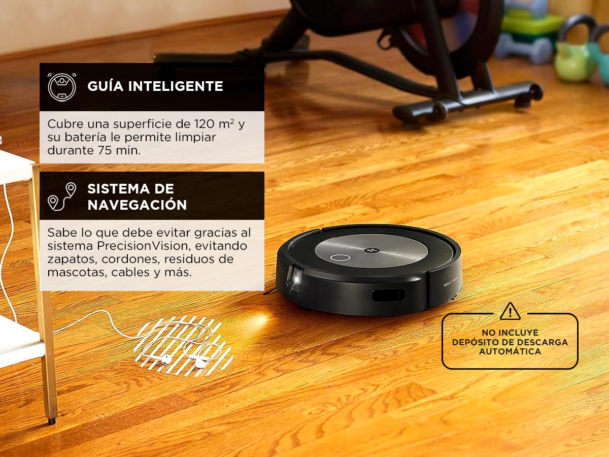 Aspiradora Trapeadora Robot iRobot Roomba C7 Negro | Bidcom
