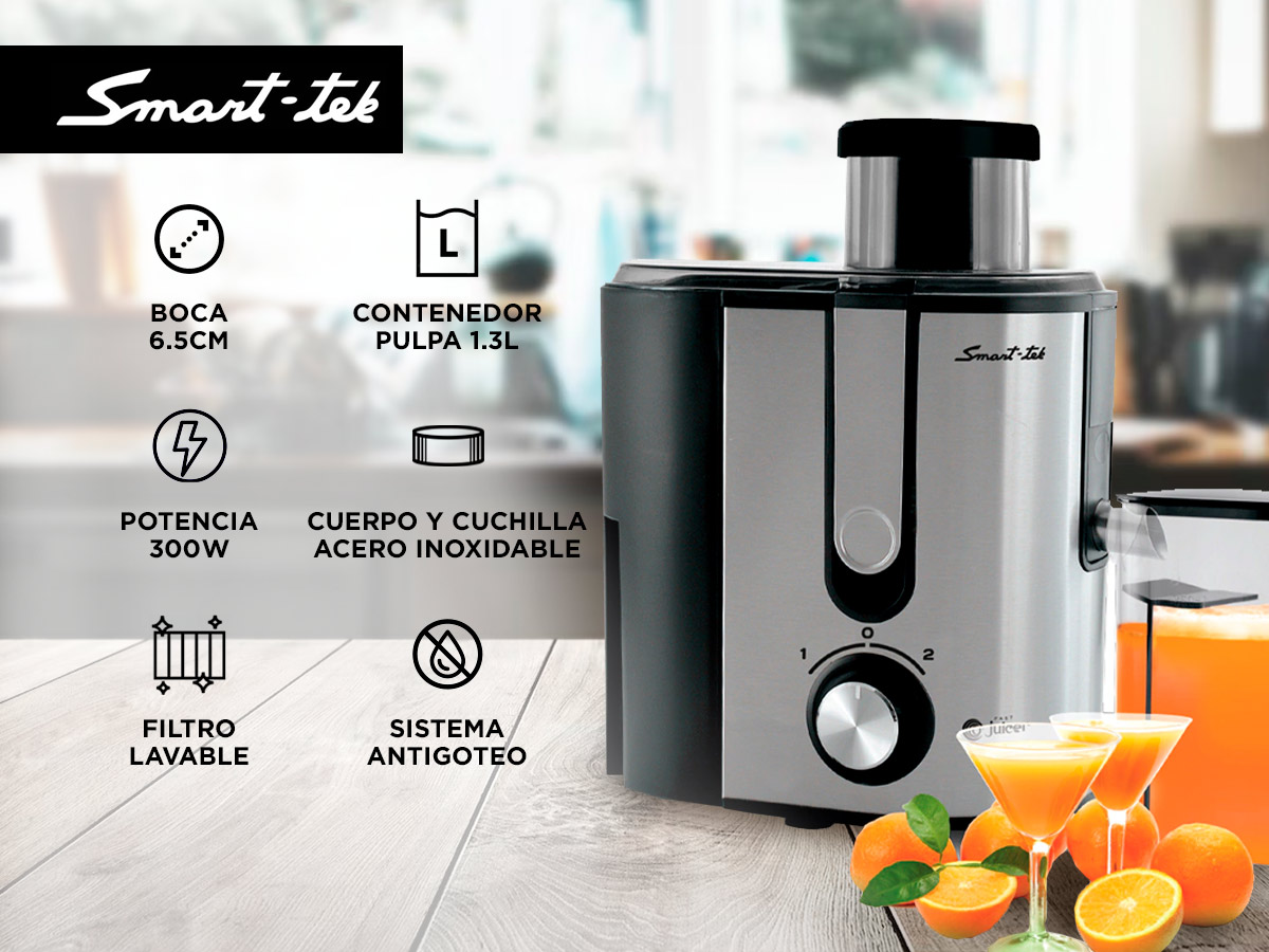 Juguera Smart Tek Fast Juicer 600w 350ml Acero Inox | Bidcom