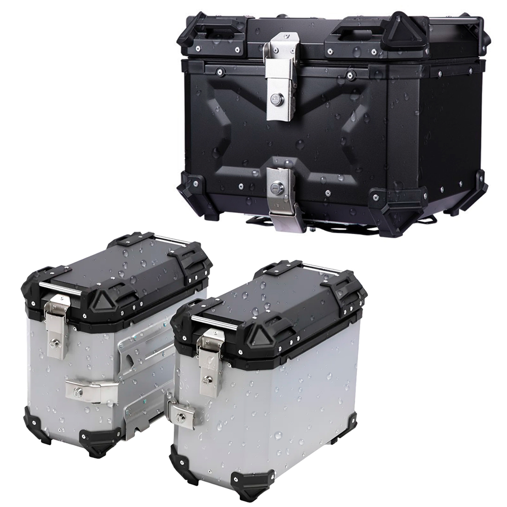 Kit De 2 Baúles Laterales 38 L Y Baul 45 L Gadnic Para Moto Aluminio ...