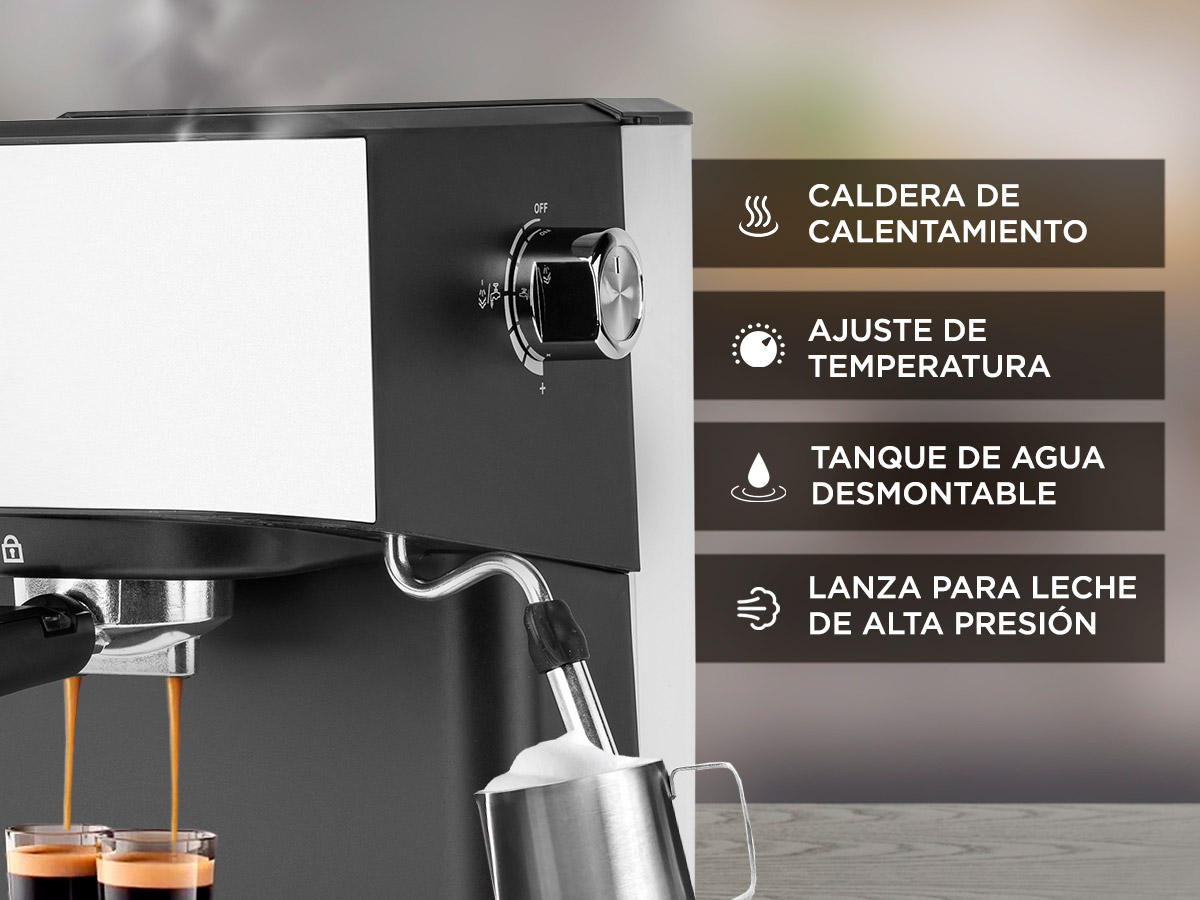 Kit Cafetera Express CME04 Molinillo De Cafe Profesional | Bidcom