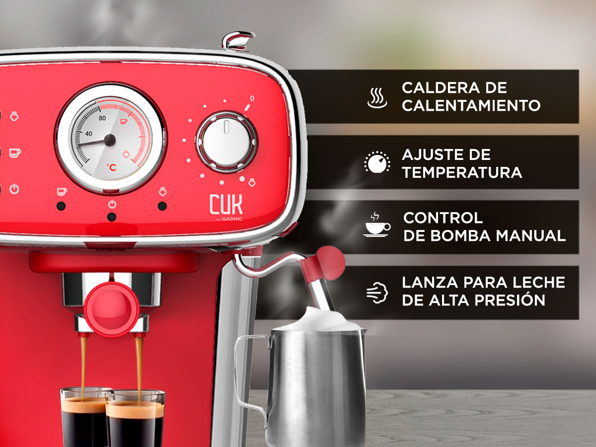 Kit Cafetera Express CME08 + Molinillo De Cafe Profesional | Gadnic