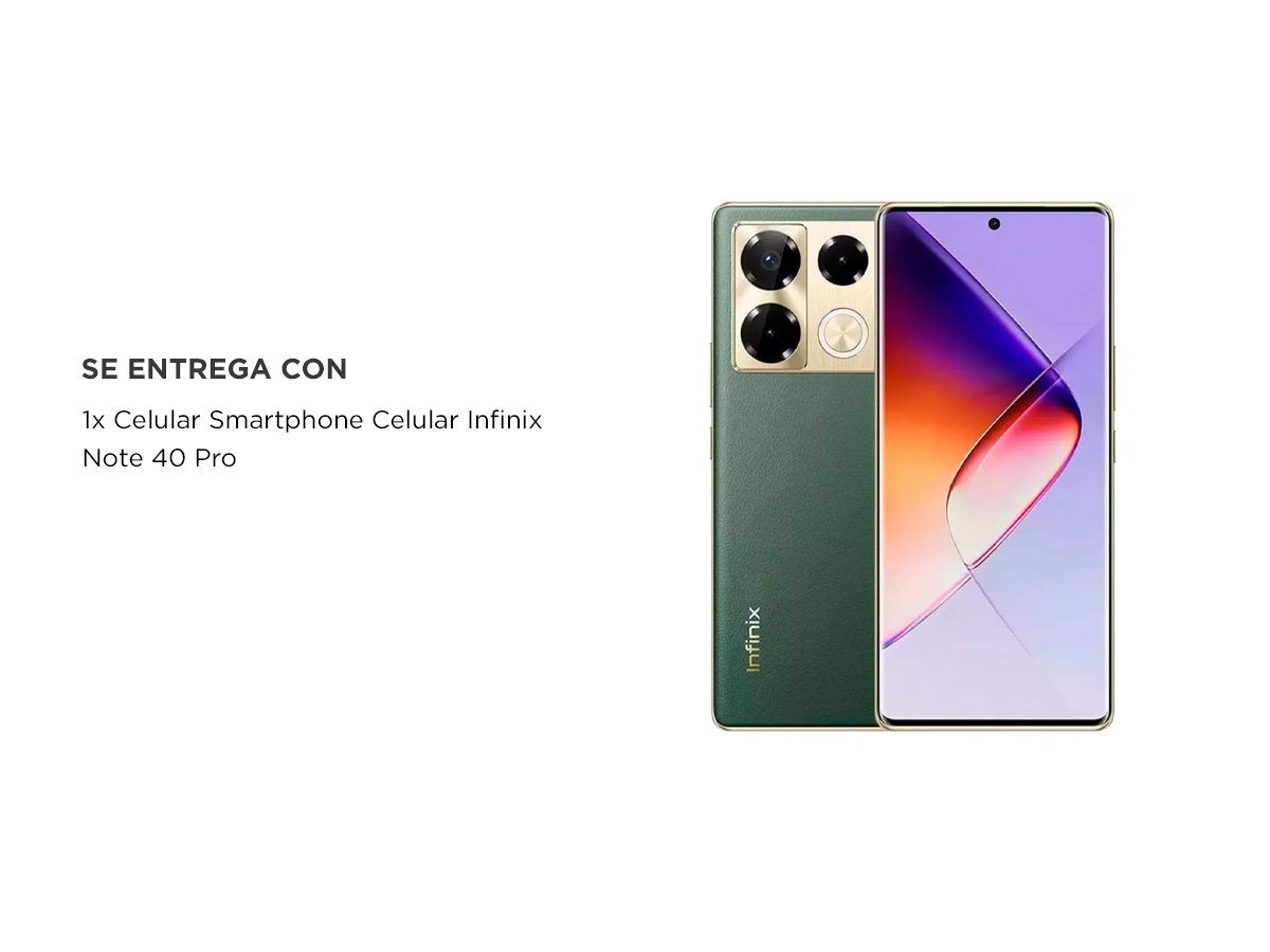 Celular Smartphone Infinix Note 40 Pro 8GB 256 | Bidcom