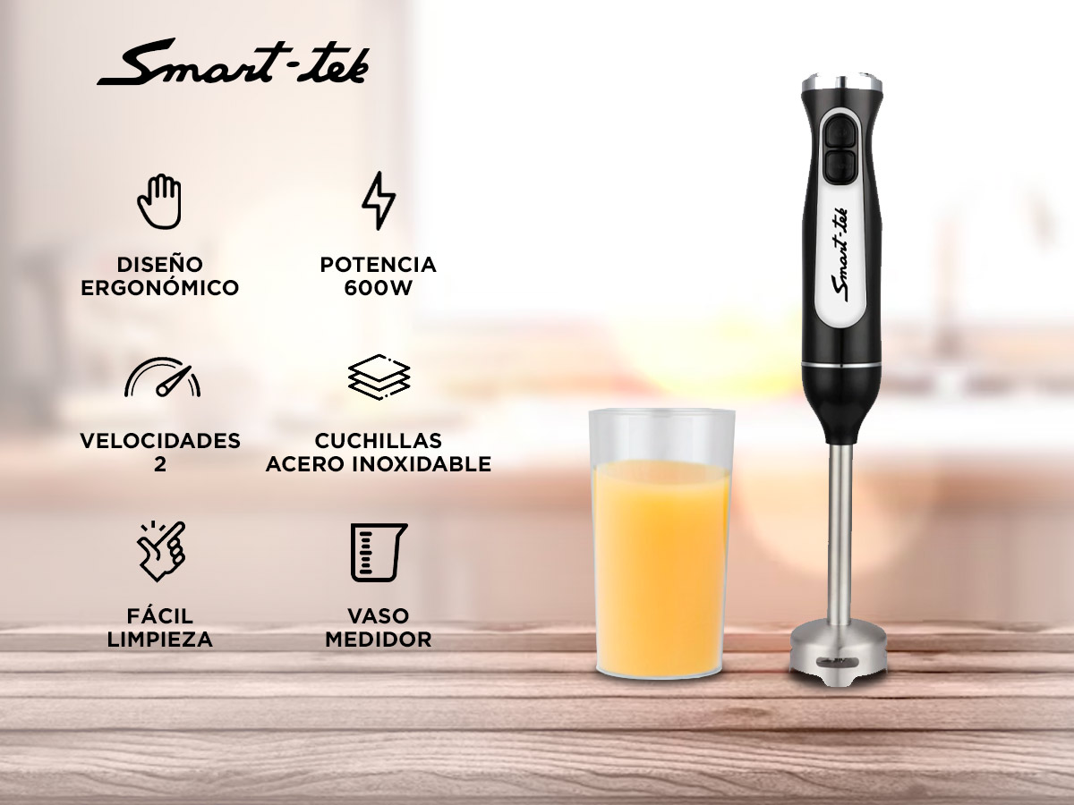 Licuadora de Mano Smart Tek Mixer Minipimer MP600 600W | Bidcom