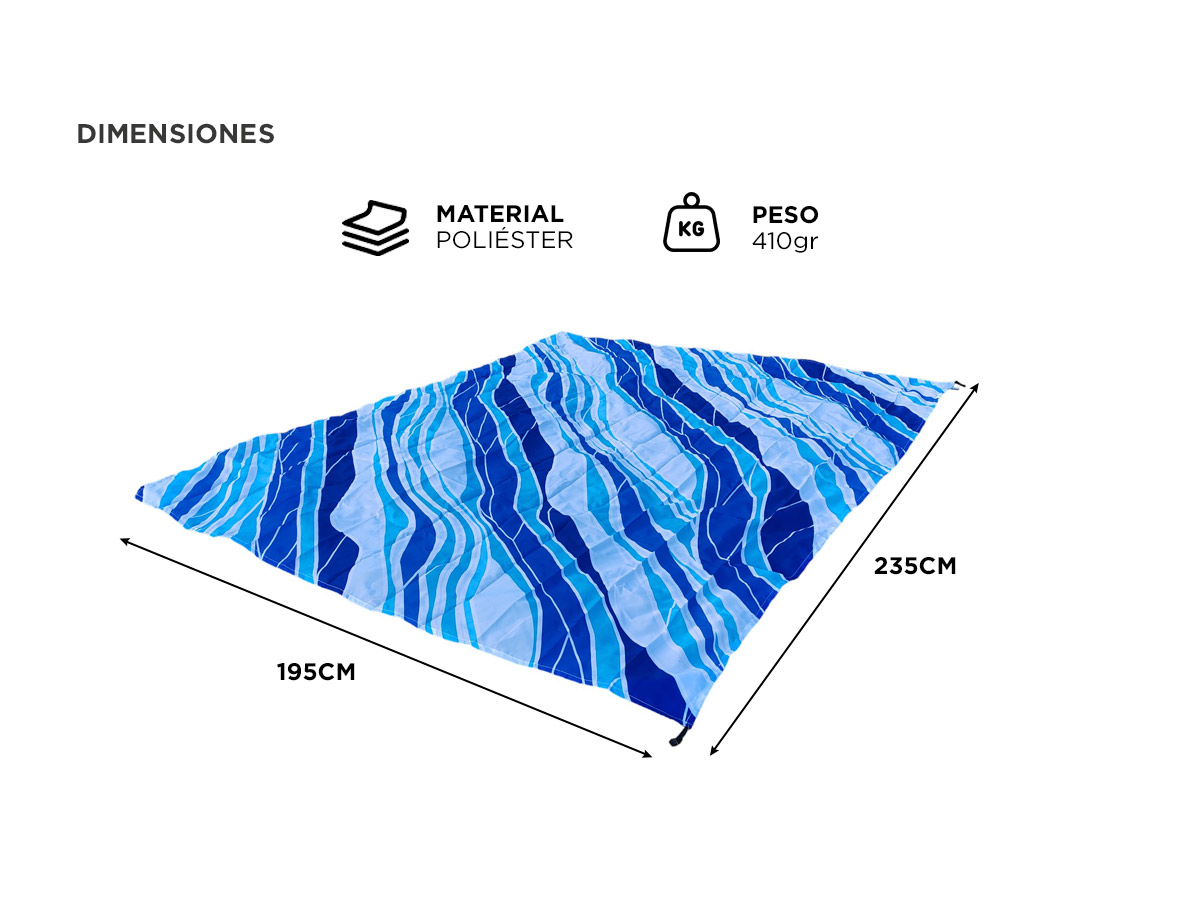 Lona Playera Gadnic Impermeable Con Bolsa y Estacas | Gadnic