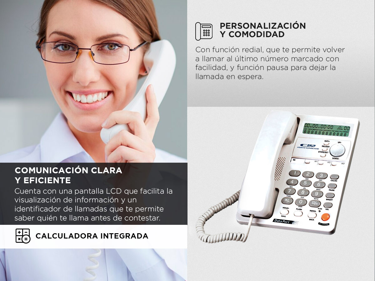 Teléfono Panatel Kx-tsc6007cid Con Identificador de Llamadas Blanco ...