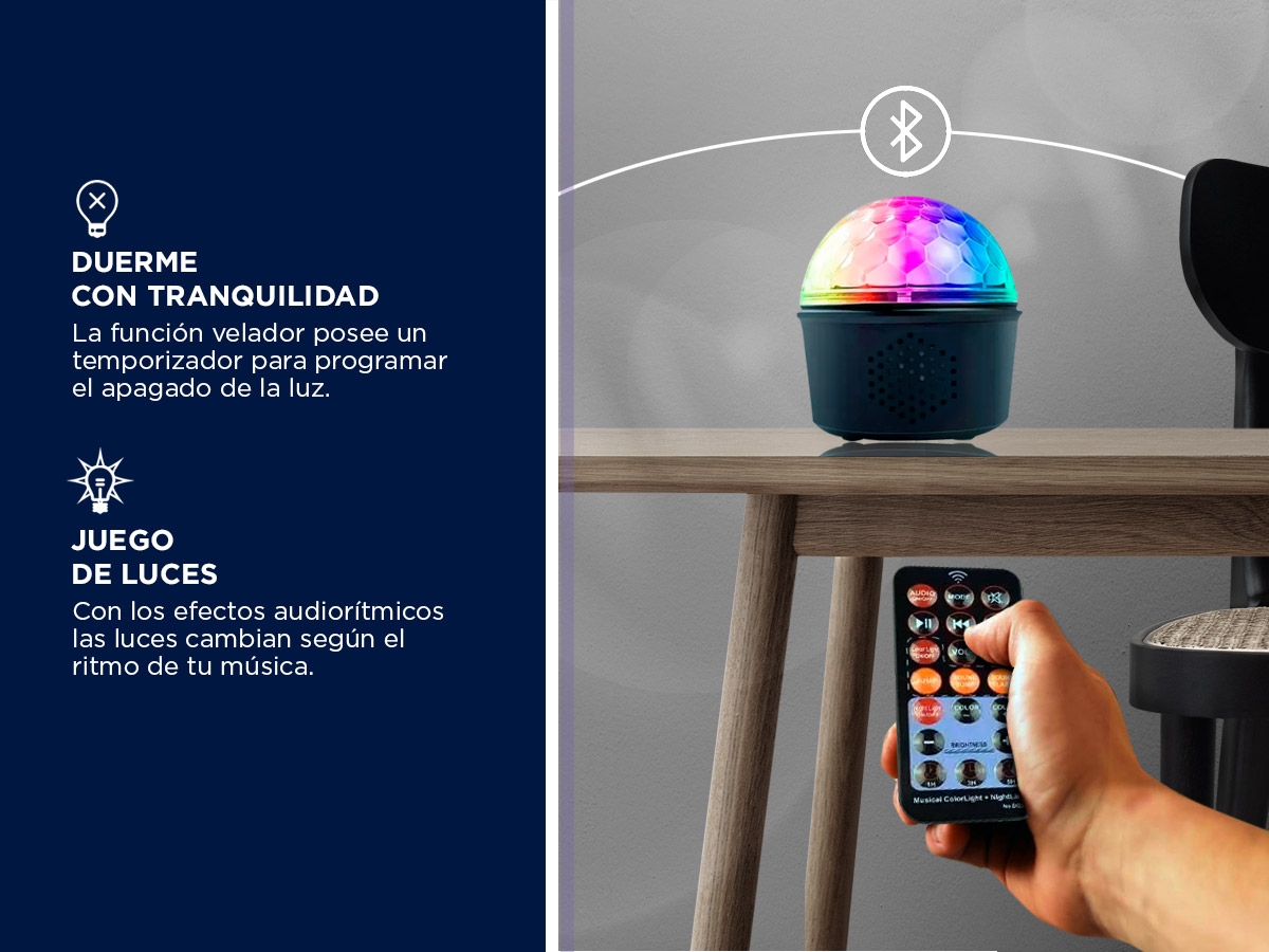 Proyector Parlante Gadnic L43TG Bluetooth Luz Led Rgb | Gadnic
