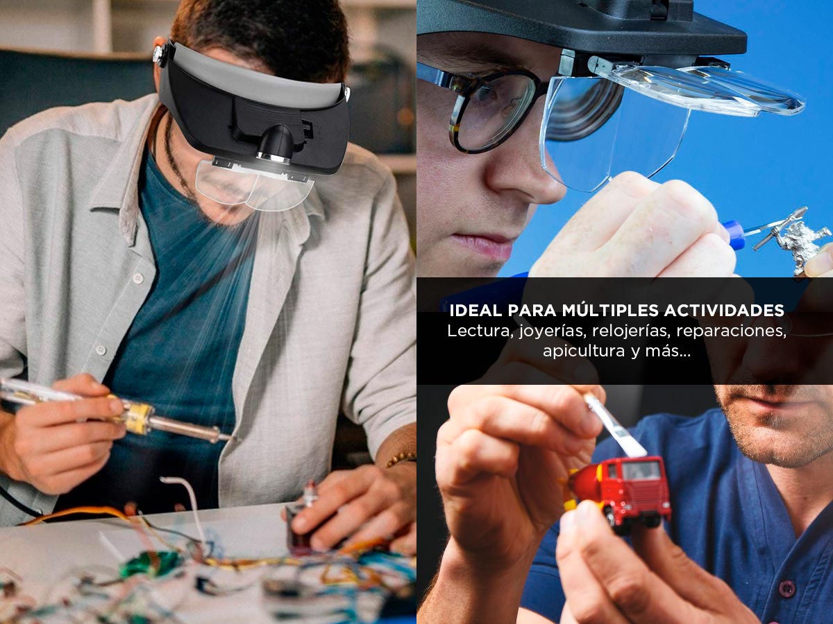 Lupa Binocular Gadnic Maximus Vincha Manos Libres Luz Led | Gadnic