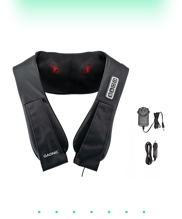 Masajeador Cervical y Lumbar Gadnic 8 Rodillos Bidireccionales | Gadnic