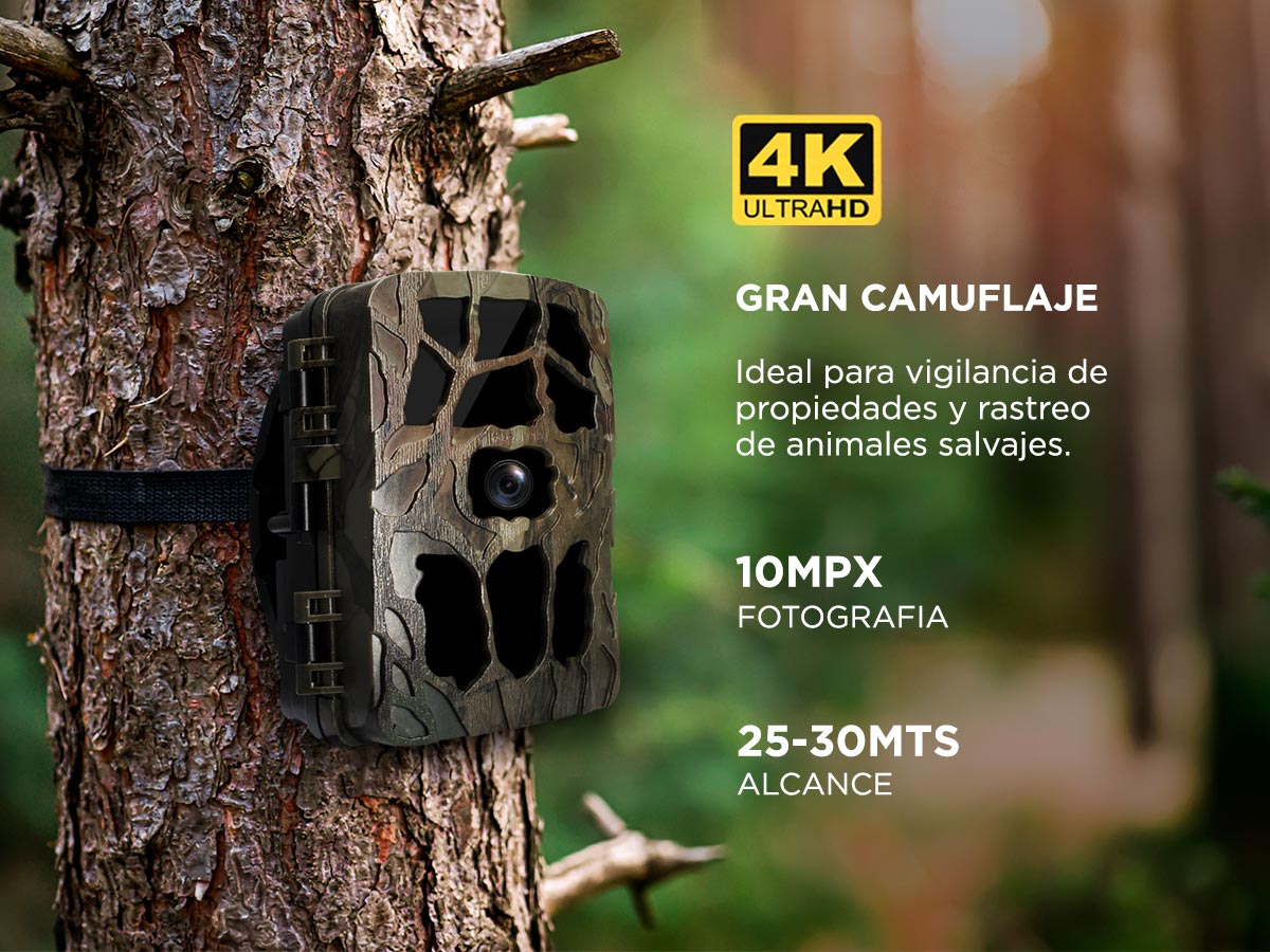 Camara Deportiva Caza Pro Hunter II 4K 2160P | Gadnic