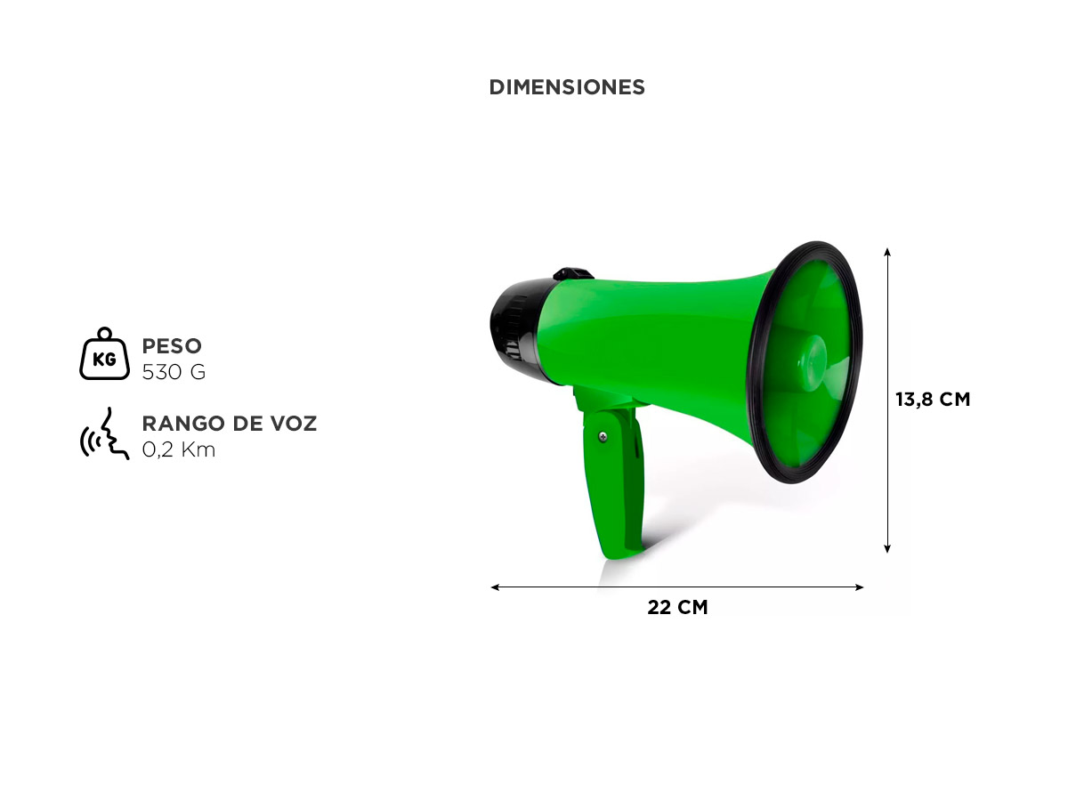 Megáfono Gadnic Control De Volumen 20 Watts | Bidcom