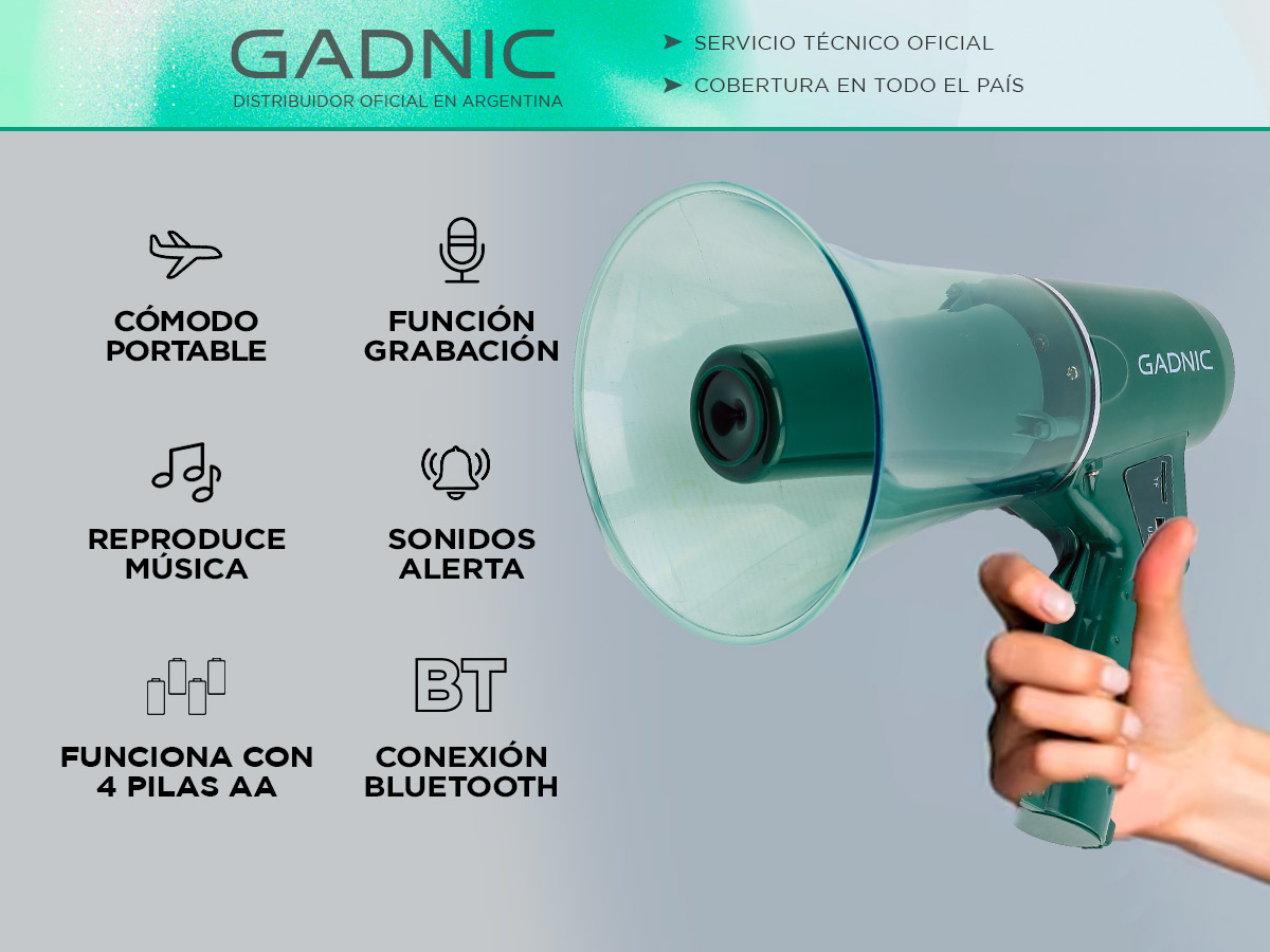 Megafono Gadnic Altavoz Bluetooth | Bidcom