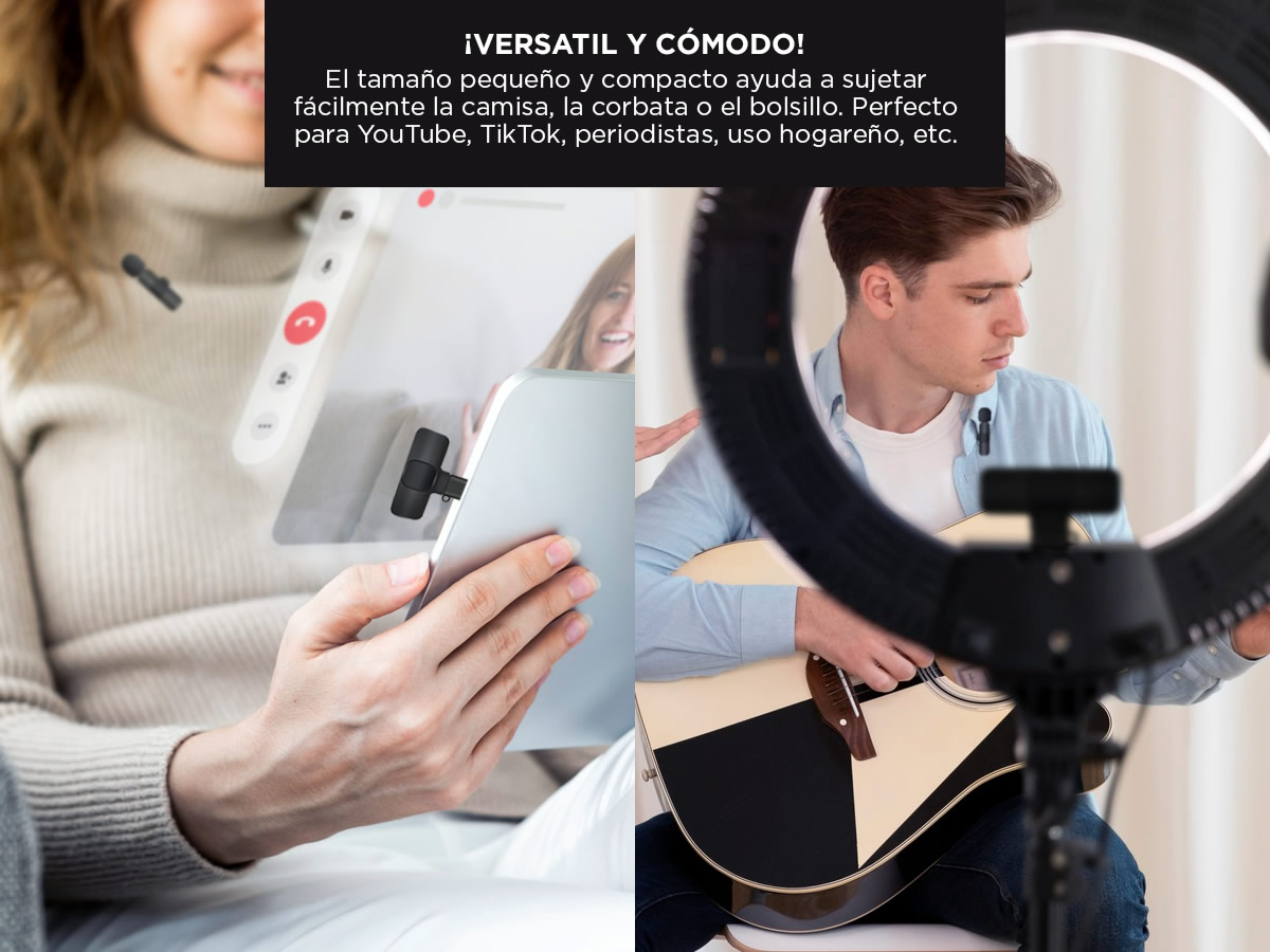 Micrófono De Solapa Inalámbrico GADNIC MICROMIC Condensador | Gadnic